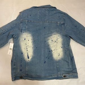 Reason | Jackets & Coats | Nwt New Reason Paint Splatter Denim Jacket ...